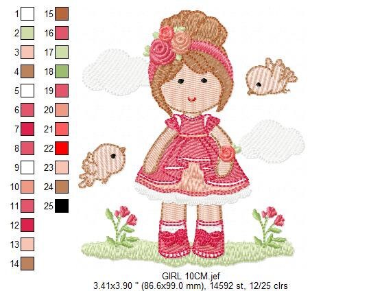 Baby girl embroidery designs - Children embroidery design machine embr ...