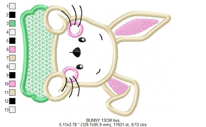 Bunny embroidery design - Rabbit embroidery designs machine embroidery ...