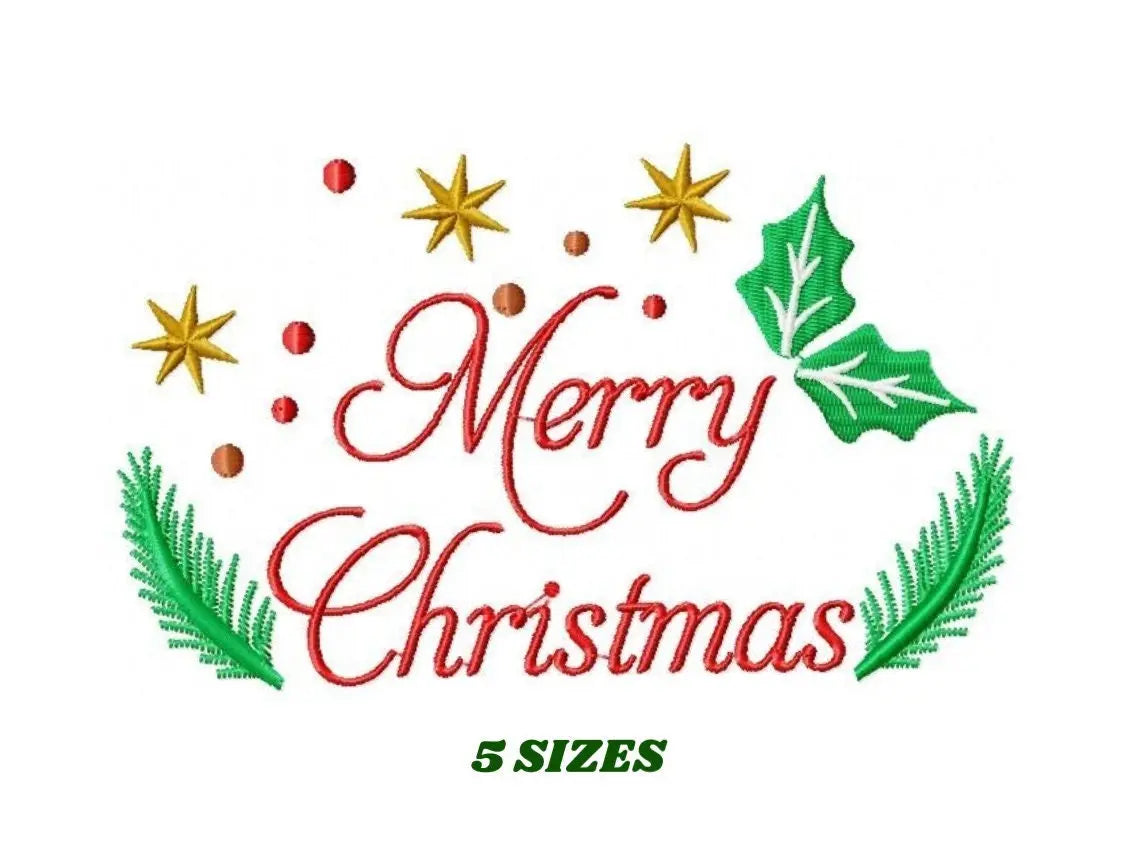 Merry Xmas embroidery designs - Christmas embroidery design machine em ...