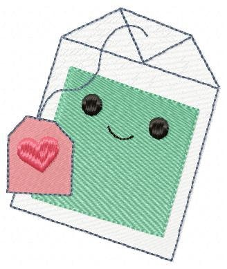 Tea bag embroidery design - Beverage embroidery designs machine embroi ...