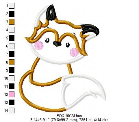 Fox embroidery designs - Red Fox embroidery design machine embroidery ...