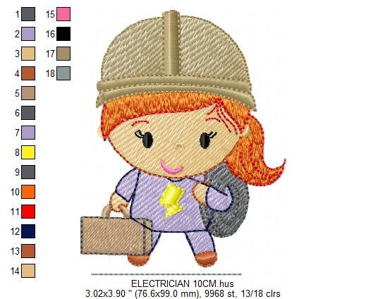 Electrician embroidery designs - Engineer embroidery design machine em ...
