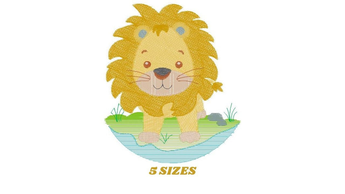 Lion embroidery designs - Safari embroidery design machine embroidery ...