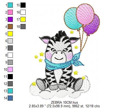 Zebra embroidery design - Animal embroidery designs machine embroidery ...