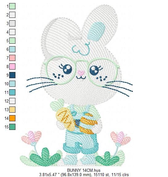 Easter Bunny embroidery design - Rabbit embroidery designs machine emb ...