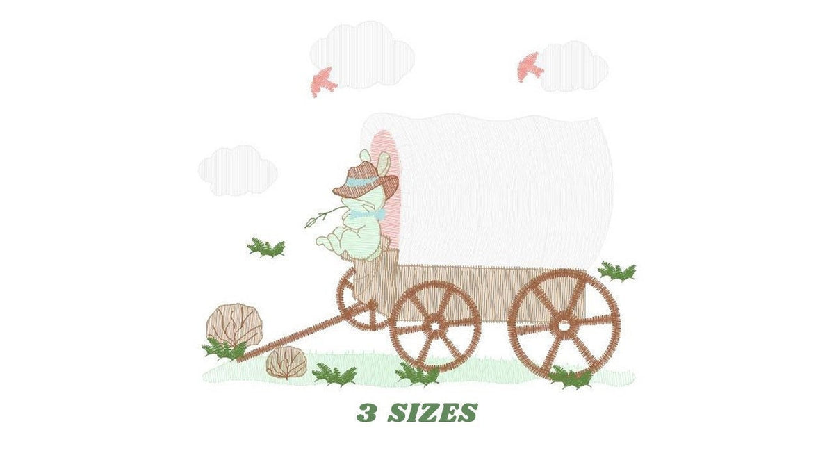 Buckboard embroidery designs - Buck Wagon embroidery design machine em ...