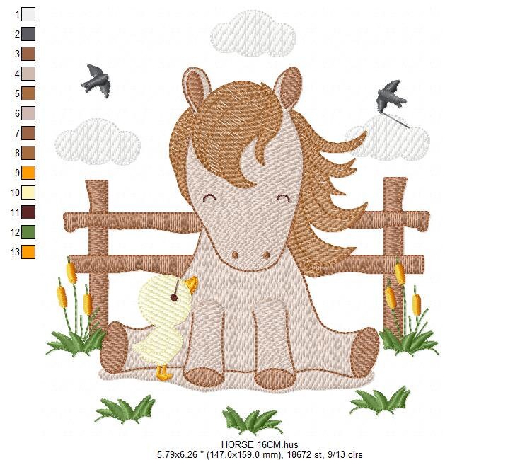 Horse embroidery design - Ranch Pony embroidery designs machine embroi ...