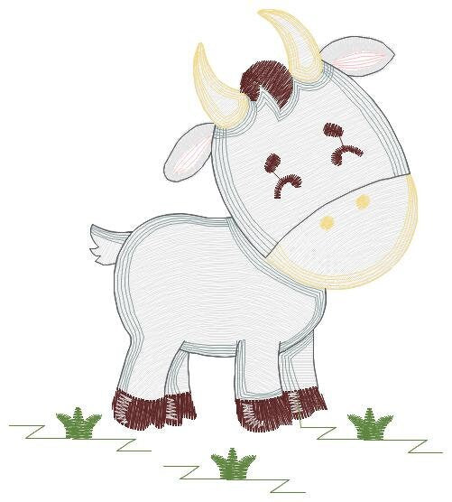 Goat embroidery design - Farm animals embroidery designs machine embro ...