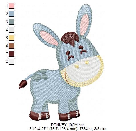 Donkey embroidery design - Farm animals embroidery designs machine emb ...