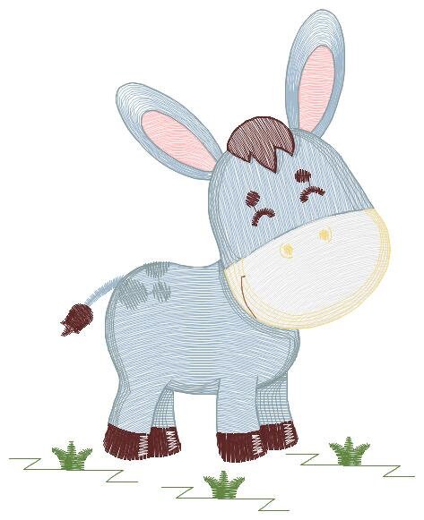 Donkey embroidery design - Farm animals embroidery designs machine emb ...