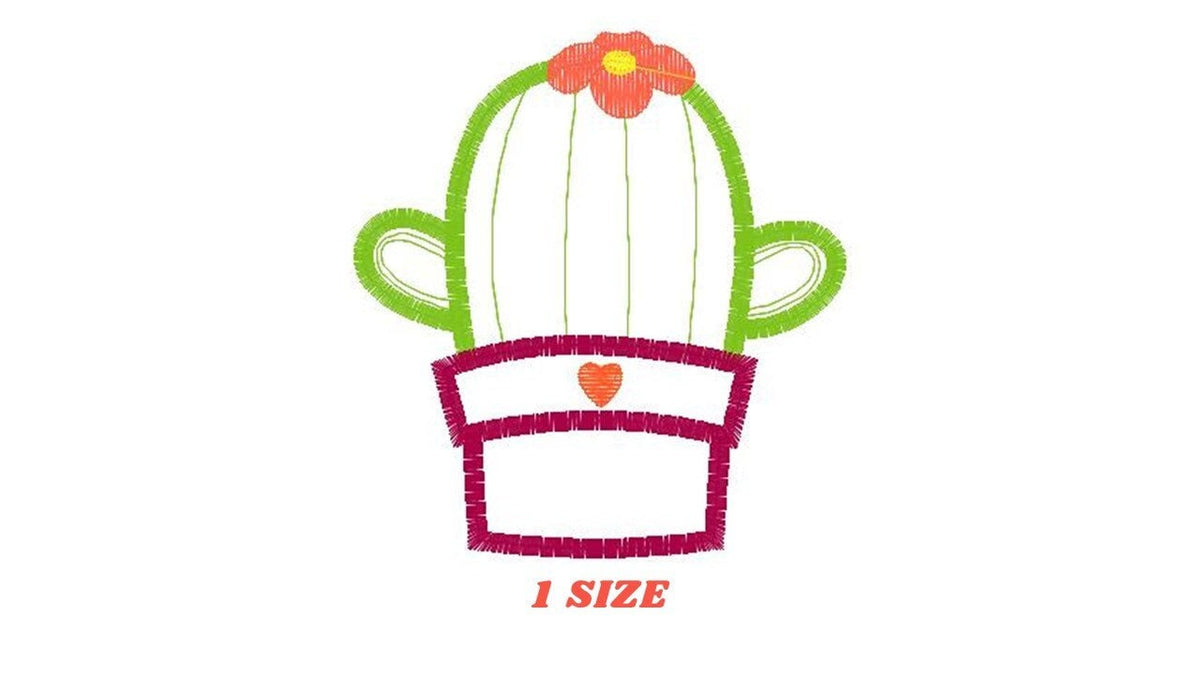 Cactus embroidery designs - Cactus vases embroidery design machine emb ...