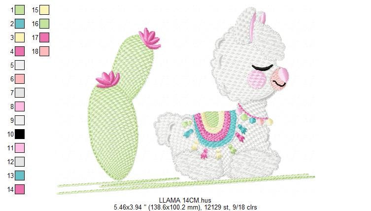 Llama embroidery design - Animals embroidery designs machine embroider ...