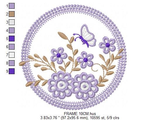 Frame embroidery designs - Flower stamp embroidery design machine embr ...