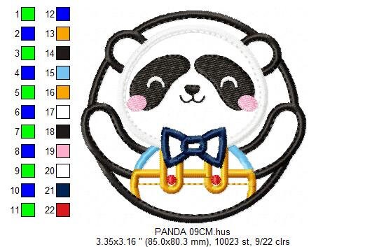 Panda embroidery design - Animal embroidery designs machine embroidery ...