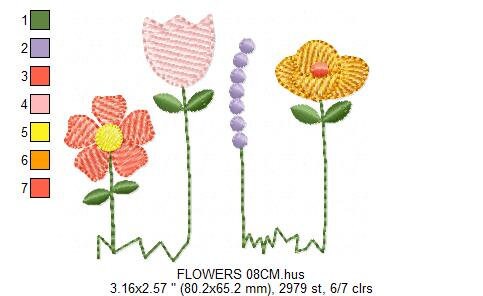 Flower garden embroidery designs - Spring flowers embroidery design ma ...